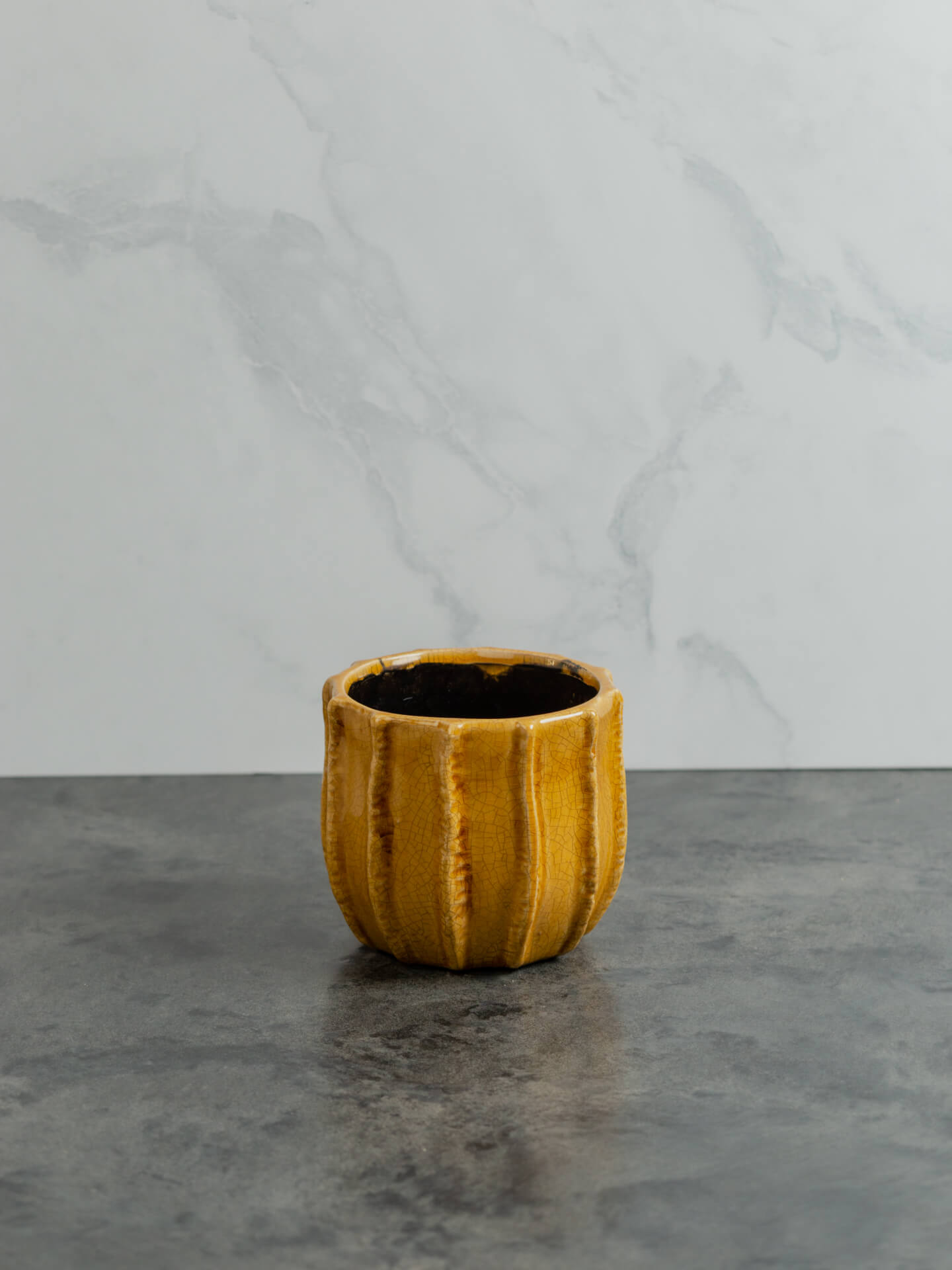 MUSTARD CERAMIC POT - Sakura By Loizos Loizou